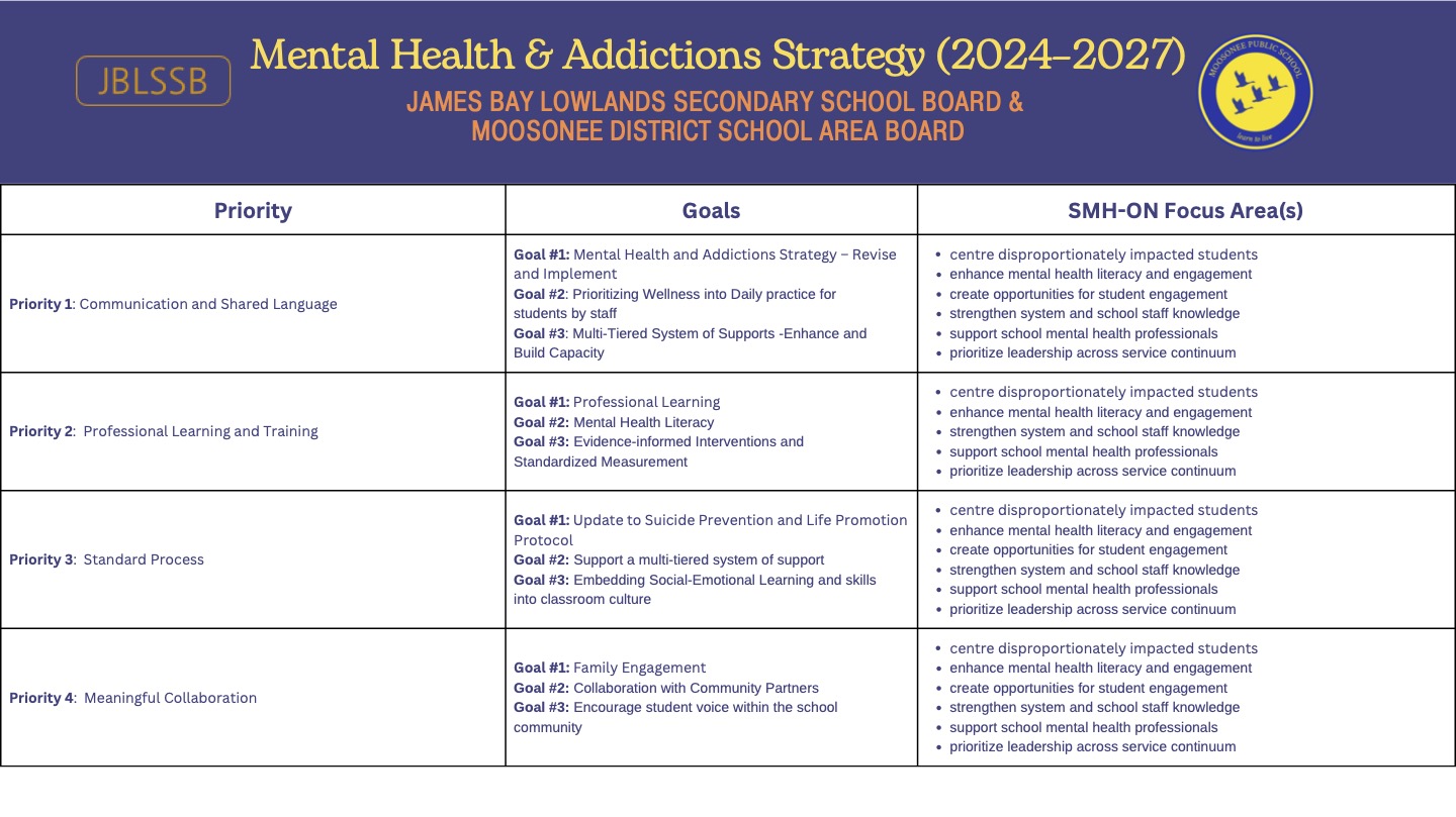 Mental Health and Addiction 3 Year Strategy | James Bay Lowlands ...